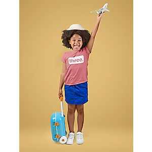 3rd Birthday Girl Outfit 3 Year Old Girls Shirt Three Shirts 3t Toddler Third (White on Mauve, 3 Years)