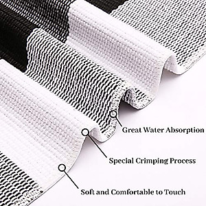 IOHOUZE Buffalo Plaid Checkered Rug - 27.5" X 43" Door Mat for Front Porch Decor/Home Decor, Black and White Washable Entryway Rug Welcome Outdoor Mat/Spring/Summer Doormat/Christmas Decoration