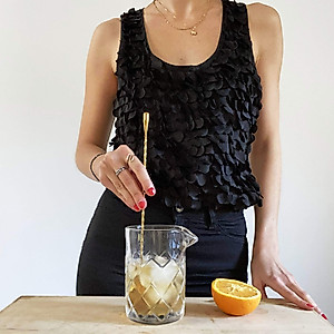 Rippl Cocktail Mixing Spoons - Bar Spoons for Stirring Cocktail Drinks - Bartender Tools for your Home Bar Set - Set of 4 Long Spoons for Stirring in Silver, Black, Gold, Rose Gold