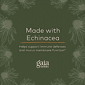 Gaia Herbs Echinacea Goldenseal Supreme Liquid Extract - Immune Support Supplement to Help Maintain Mucus Membrane Function - With Echinacea, Goldenseal Root & St. John’s Wort - 1 Fl Oz (15 Servings)