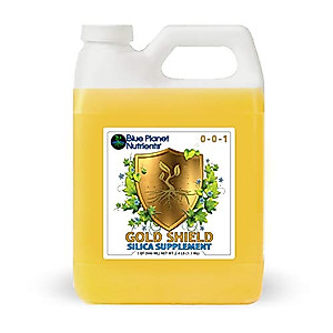 Gold Shield Silica Supplement (32 oz) Quart | Concentrated Formula for All Plants & Gardens | Makes Over 900 GALLONS | Blue Planet Nutrients