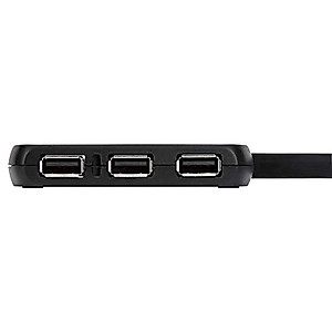 Targus 4-Port USB 2.0 Hub with Sleek and Travel Friendly, Black (ACH114US)