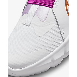 Nike Unisex-Child Flex Runner 2 Running Shoes, White/Metallic Copper, 7 Big Kid