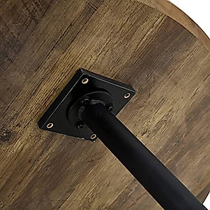 Wlvos 44.8" Round Dining Table for 4-6, Wood Round Kitchen Table with Powder Coating Adjustable Heigh Legs, Suitable for Living Room, Kitchen & Dining Room, Waiting Room, Natural