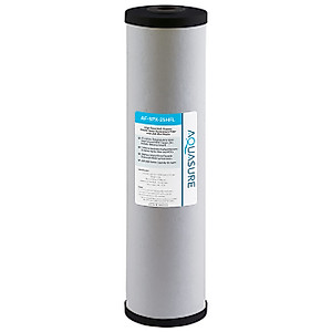 Aquasure Fortitude V2 Series AF-SPX-25HFL Sediment/Carbon/Siliphos Anti-Rust Media, Bacteria & Scale Inhibitor, Triple Purpose Whole House Replacement Filter Cartridge For AS-FL-25SPX, Large Size
