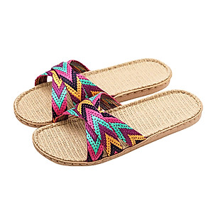 Yuanjay Sandal for Women Slingback Summer Flats Wedge Sandals Open Toe Anti Slip Beach Comfort Walking Slippers Slides Shoes