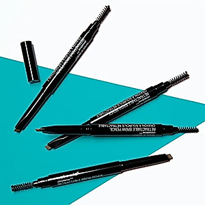 wet n wild Ultimate Eyebrow Retractable Definer Pencil, Taupe, Dual-Sided Brow Brush, Fine Tip, Shapes, Defines, Fills Brow Makeup