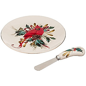 Lenox 863974 Winter Greetings Cheese Plate And Knife Set