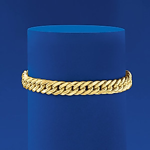 Ross-Simons Italian 18kt Yellow Gold Cuban-Link Bracelet. 7 inches