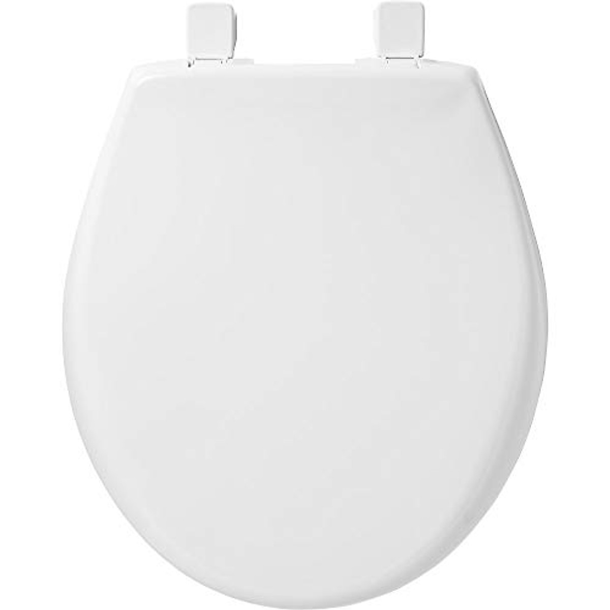 BEMIS 790TDGSL 000 Heavy Duty Closed Front Plastic Toilet Seat with Cover will Slow Close, Never Loosen & Reduce Call-backs, ROUND, Plastic, White