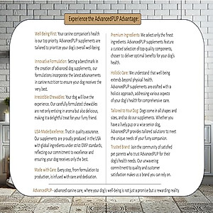 AdvancedPUP Dog Hip and Joint Care Supplement - Glucosamine Dog Joint Supplement - Dog Hip & Joint Care with Chondroitin, MSM, Turmeric for Dog Joint Relief - Healthy Natural Tasty Bacon – 90 Count