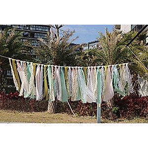 Lace Tassel Garland Fabric Garland Rag Tie Garland Shabby Chic Blush Banner Wedding Backdrop Wedding Decor Baby Shower Party Decor Home Decor Wall Hanging Boho Decor Fall Decor Birthday Banner