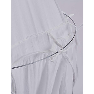 LLBubble Kids Baby Round Dome Bed Canopy Cotton Cloth Mosquito Net Children Indoor Outdoor Castle Play Tent Room Hanging Decoration-Orange