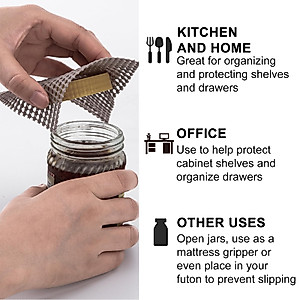 TOROTON Shelf Cabinet Liner Non-Adhesive, 12 in x 20 FT Strong Grip Shelving Liner for Kitchen Cabinets, Non Slip Kitchen Protector Liner for Drawers, Shelves, Cupboards, Refrigerator, Coffee Bean