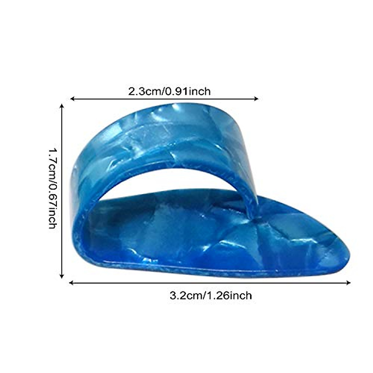 Honbay 8PCS Celluloid Guitar Thumb Finger Picks Flat Thumbpicks Guitar Thumb Picks in a Metal Box for Fingerstyle Acoustic Guitar Banjo or Ukulele (8 Color, Thumb Picks)