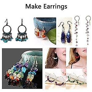 Topwon Gemstone Beads for Jewelry Making Kit 750 Pcs Natural Crystal Irregular Chips Stone Beads DIY Necklace Bracelet Making Gift Set