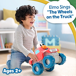 SESAME STREET Giggle N Go Monster Truck Toy Vehicle, Pops Wheelies, Sings, and Has Phrases, Kids Toys for Ages 2 Up, Amazon Exclusive by Just Play