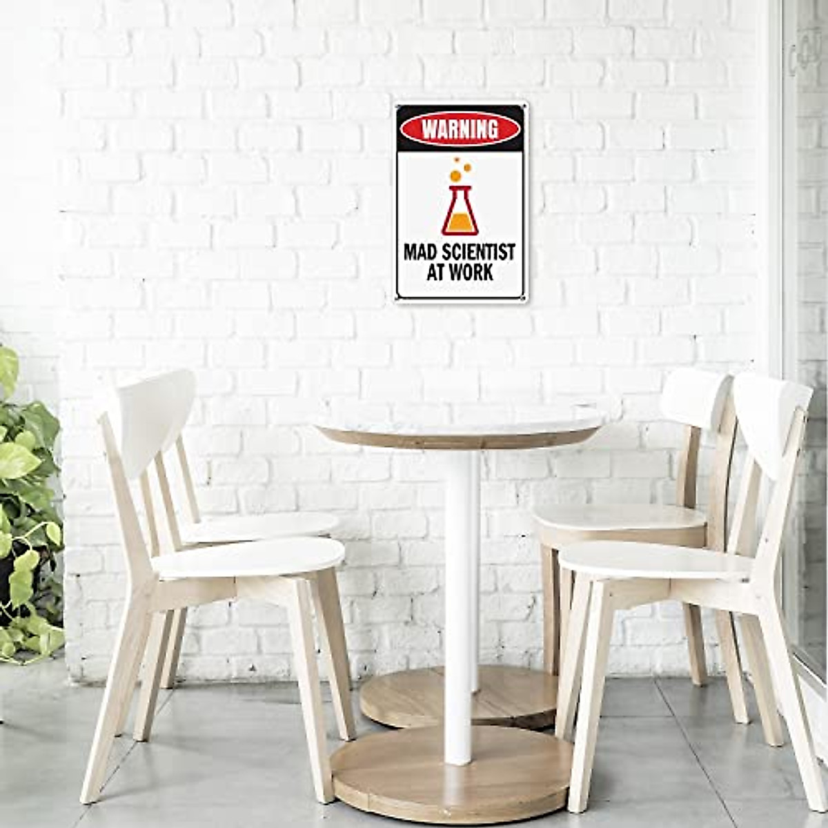 Mad Scientist Wall Decor - 8x12 Metal Sign for Science Fans