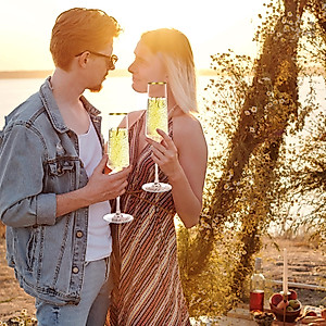 Christmas Mr and Mrs Wedding Champagne Flutes with Long Stem,Bride and Groom Toasting Glass Set of 2, Bridal Shower Gift Unique for Wedding, Anniversary, Wifey Gifts, Engagement Gifts for Couples