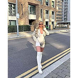 OQQ Women's Yoga One Piece Ribbed Spaghetti Strap Exercise Romper, Beige, Medium