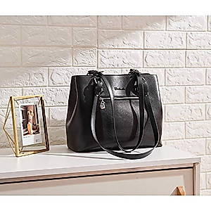 BOSTANTEN Women Handbag Genuine Leather Shoulder Bags Soft Designer Top Handle Purses Black