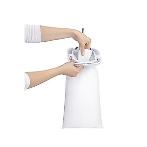 PurePail Hang It Diaper Disposal System – White – Odor Control for On-the-Go – Hang from Anywhere – Perfect for Car & Grandparents – Includes 1 Hang It + 5 Lavender Scented Refill Bags + 1 Travel Case