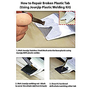 JOUNJIP Plastic Welding Repair Kit with 40 More Additional Specially Formulated Plastic Rods with Carbon and Glass Fibers for Extra Strength and Flexibility