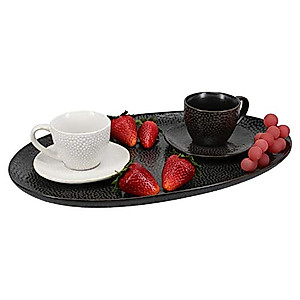 BIA Cordon Bleu 14" Oval, Black Serene Platter, Contains 1 Piece