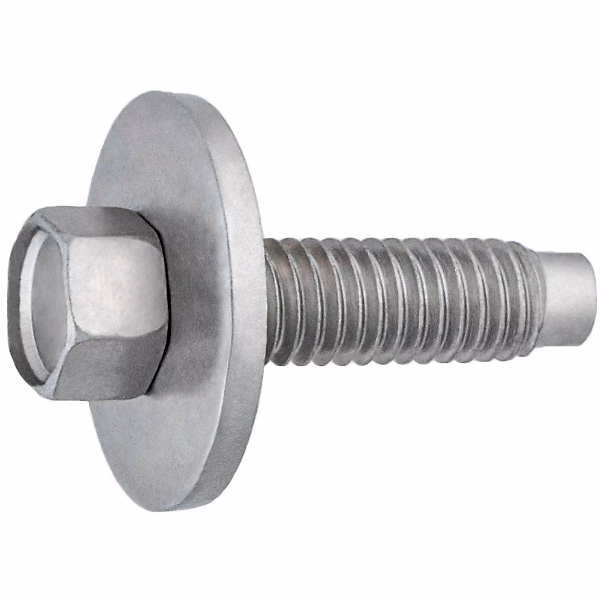Clipsandfasteners Inc Hex Head SEMS Body Bolt Zinc M6-1.0 X 22.5mm