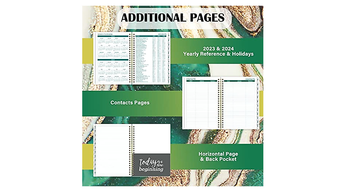 Academic Planner 2023-2024: Weekly & Monthly with Tabs