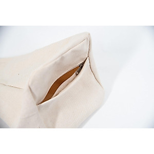 12" Tall Large Door Stoppers for Bottom of Door, Anti Slip Canvas Heavy Duty Door Stop, Cute Decorative Doorstop (White)