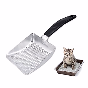 DS. DISTINCTIVE STYLE Cat Litter Scoop Deep Shovel Metal Sifter (Small Round Holes)
