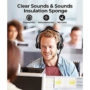 KLYLOP USB Headset, Headset with Mic Noise Reduction & in-line Control, 3.5mm/USB Wired Headphones, Stereo PC Headset with Mute, Headset with Microphone for PC Zoom Skype Webinar Home Office