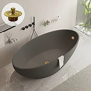 Lift & Turn Tub Trim Set with Two-Hole Overflow Cover,Replacement Bath Drain Trim Kit for Most Bathroom bathtubs (Gold)