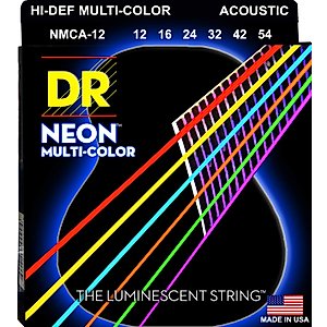 DR Strings HI-DEF NEON Acoustic Guitar Strings (NMCA-12)