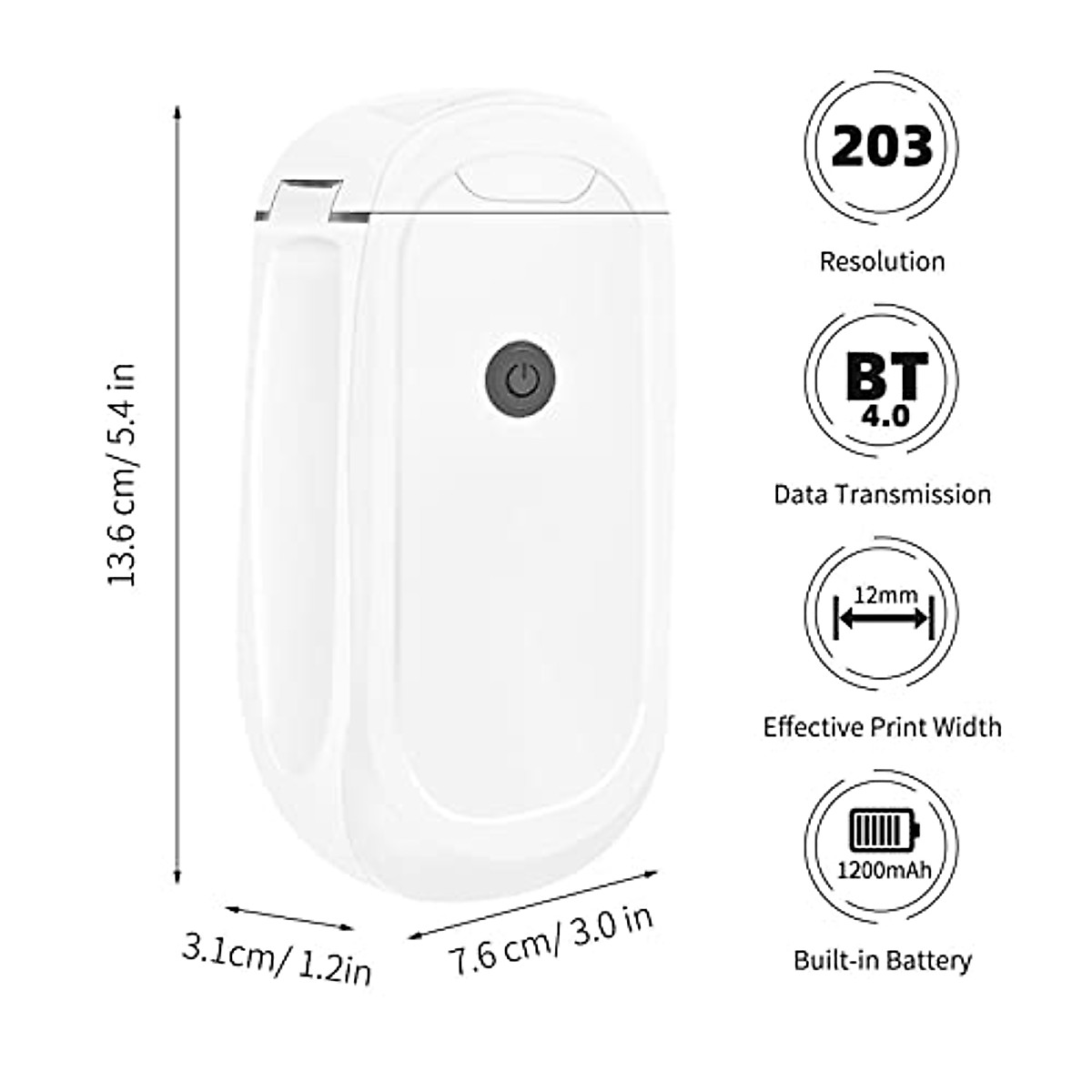 MOSHOU Label Maker with Tape, Portable BT Wrieless Label Printer for Storage, Barcode, Office, Home, Store Organization, Sticker Maker Mini Label Maker with Multiple Templates