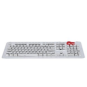 104Pcs Keycaps,DIY Personalized Design Metallic Durable Stable Two Tone Translucent Backlit Mechanical Keyboard Caps,Gaming Keyboard Replacement Parts(Silver)