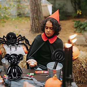 KAWKALSH 150pcs 260 Balloon Black, Long Skinny Balloons for Tying Balloon Arch, Twisting Balloons for Party Balloons Garland Animals Modeling, Birthday, Wedding, Party Decorations（Black）