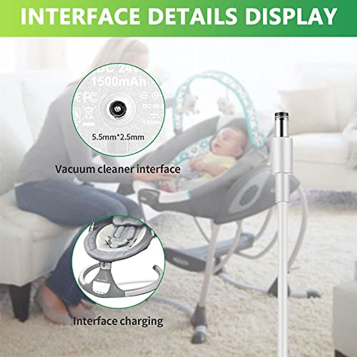 Czepa 5V Charger Cord for Graco Baby Simple Swing, Glider LX/Elite/Petite LX/Premier, DuoGlider, Sweetpeace, DuetSoothe, DuetConnect LX, Nova Baby Swing Power Cord Adapter