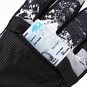 Yidomto Ski Gloves, Waterproof Touchscreen Snow Gloves, Warm Winter Gloves for Cold Weather, Thermal Snowboarding Gloves - for Men Women Kids Boys and Girls (Black Grey-XL)