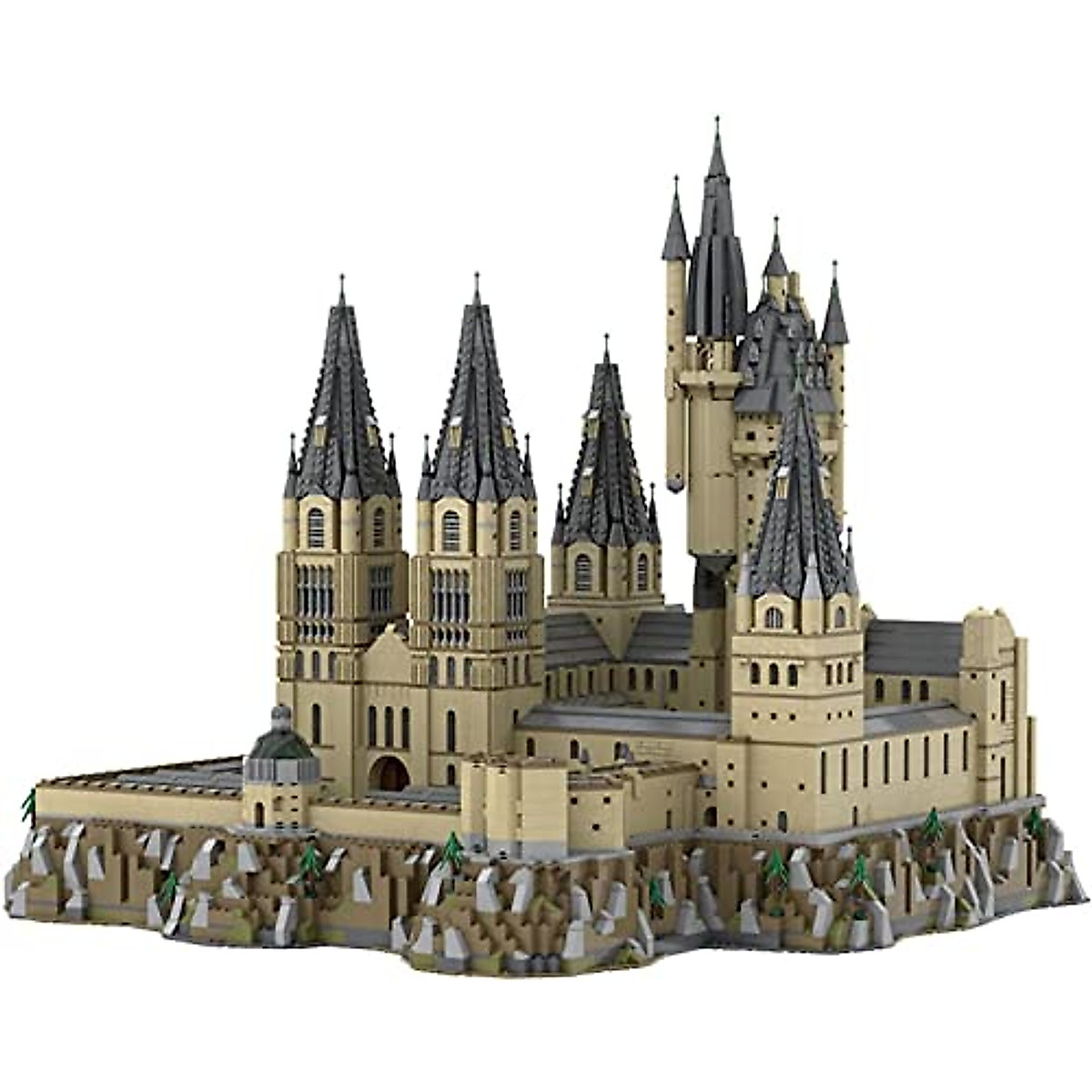 House Building Kit Modular Buildings MOC-30884 Castle Architecture Building Set(Extension Part B) Street View Building Blocks Model Compatible with L-e-g-o（12844 Pcs）