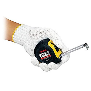 TAJIMA Tape Measure - 25 ft / 7.5 m x 1 inch G-Series Measuring Tape with Dual Metric/Standard Scale & Acrylic Coated Blade - G-25/7.5MBW