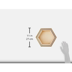 Artemio 14001892 Set of 3 Hexagonal Shelves to Decorate, Wood, Beige, 30 x 26.5 x 10 cm