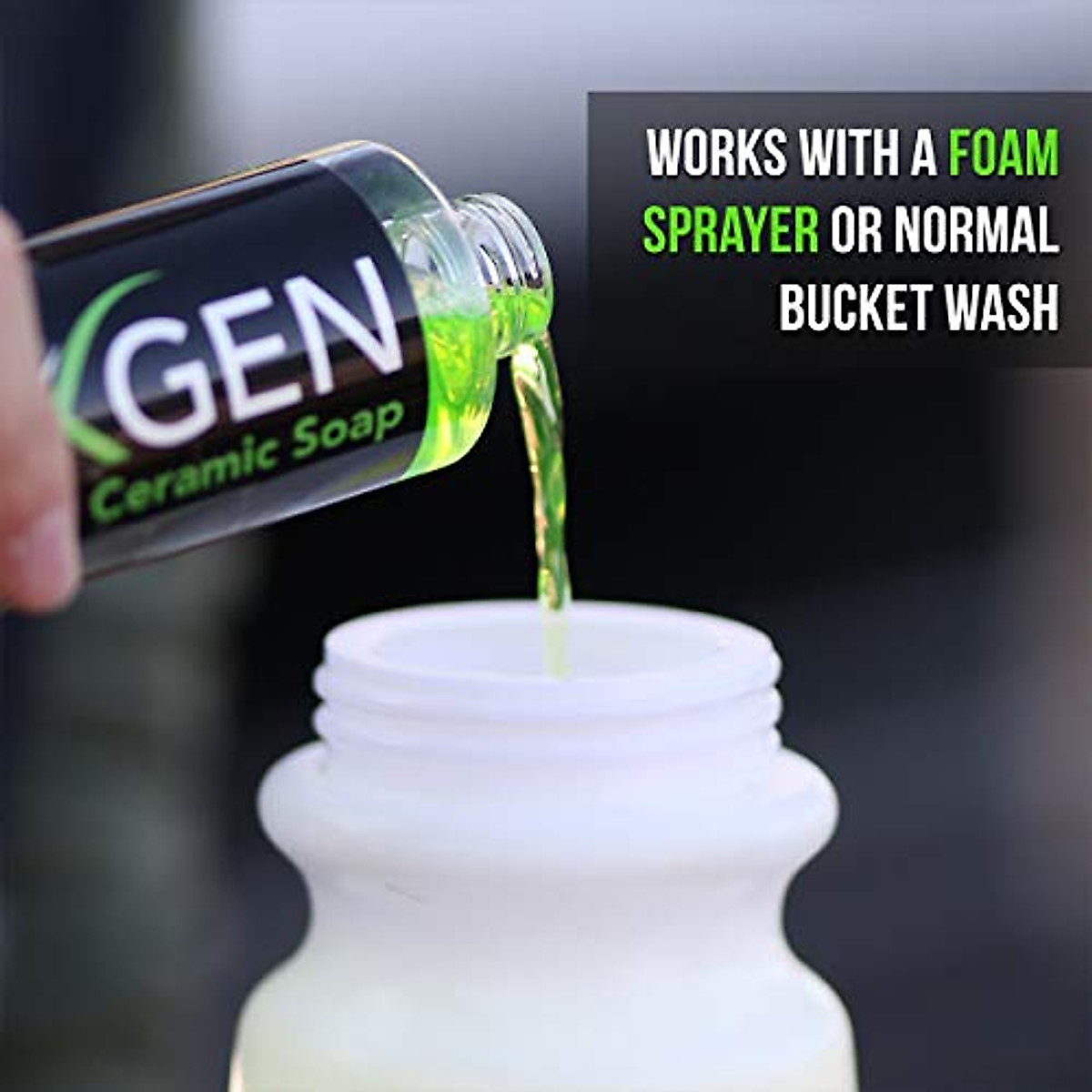 Nexgen Premium Ceramic Car Wash Soap - Build Ceramic Coating During Wash on Cars, Trucks, Boats and Bikes - SiO2 Shampoo Works with Foam Guns, Cannons, Pressure Washer, Bucket and Wash Mitt (8 oz)