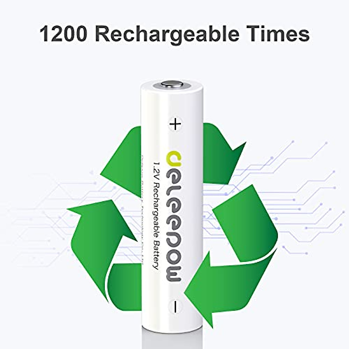 Deleepow Rechargeable AAA Batteries Pre-Charged 1100mAh NiMH Triple A Battery 1.2V Low Self Discharge Pack of 16