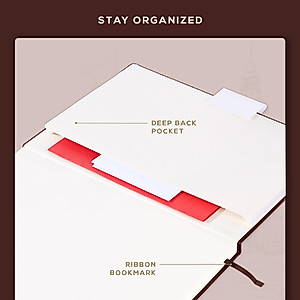 BEECHMORE BOOKS Sketch Book, A4 8.5 x 11.5 inch Blank Sketchbook for Drawing, Paint and Draw, 156 Pages Thick Paper 160gsm, Hardcover Leather Art Notebook, Boxed for Gifts (Chestnut Brown)