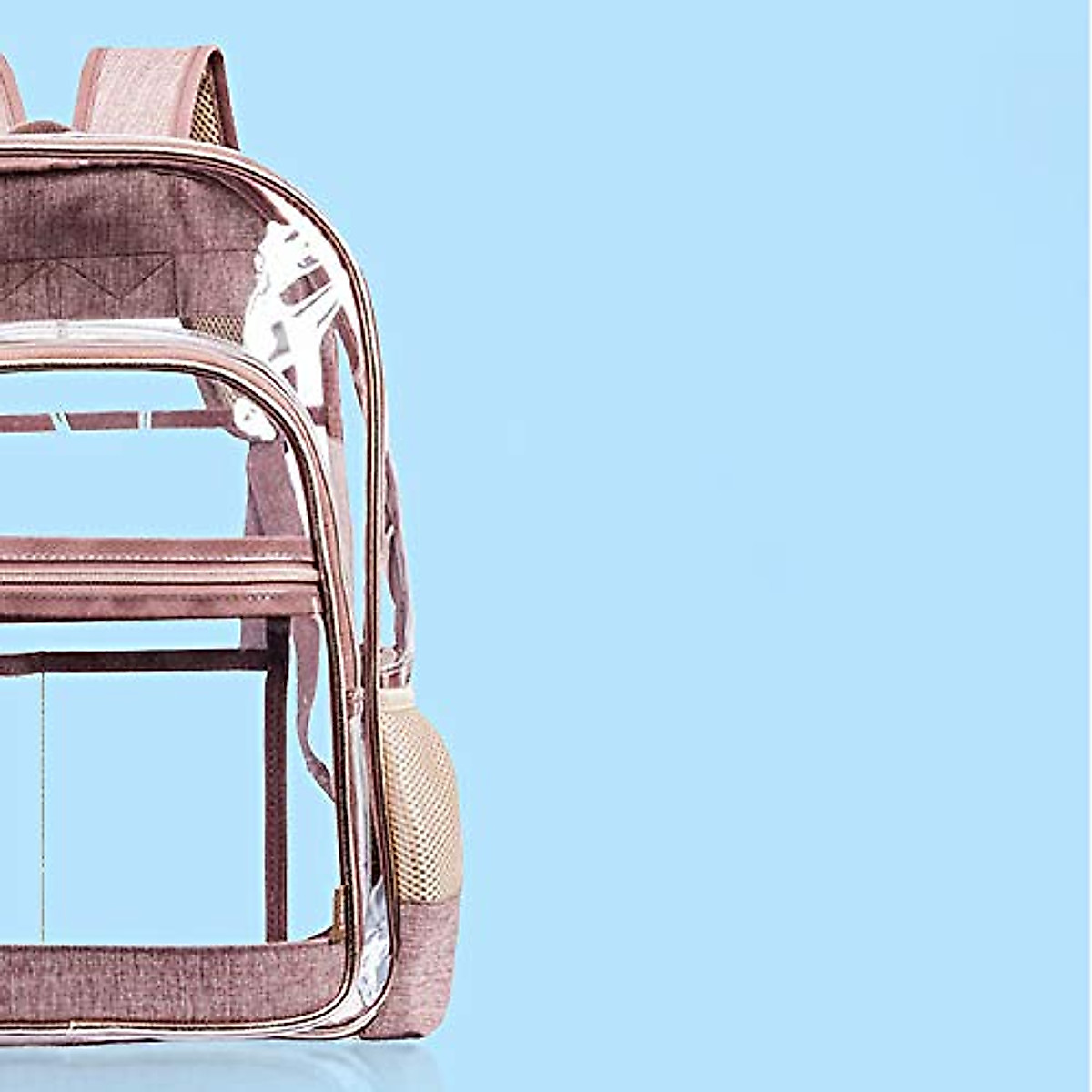 TRIEtree Clear Backpack, Heavy Duty Clear Bookbag Transparent Backpacks for Adults with Reinforced Straps See