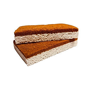 BPA Free Premium 6-Pack Biodegradable Natural Kitchen Dish Sponge Vegan Plant-Based All-Natural Non-Scratch Coconut Fiber & Wood Cellulose sponges Eco-Friendly Organic EcoGrove