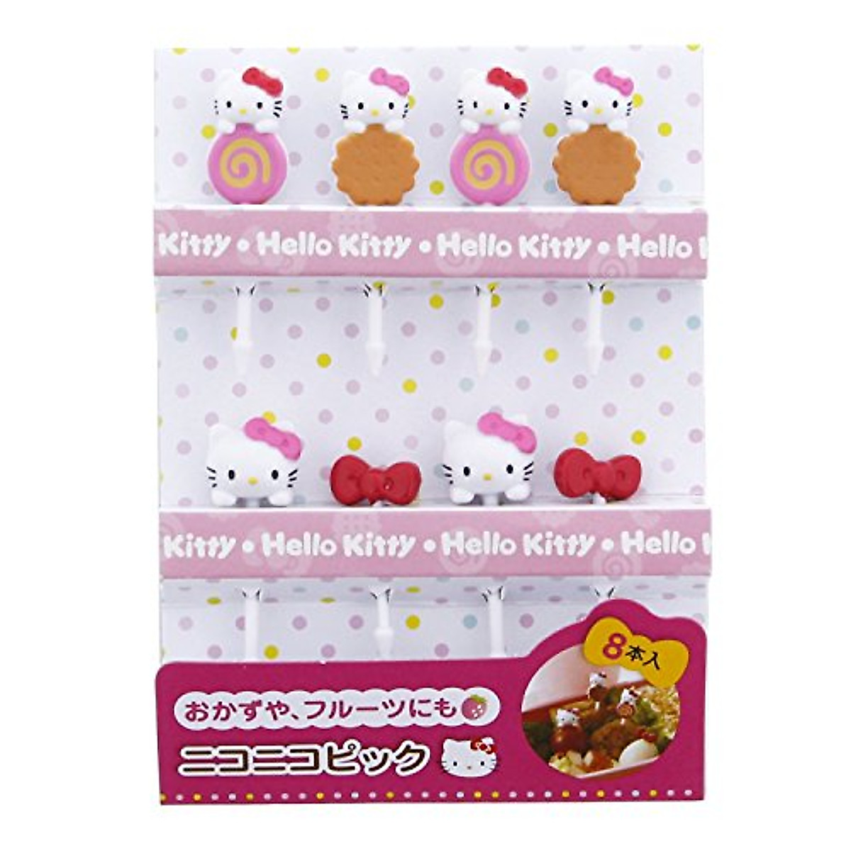 トルネ Torne Bento Pick, Kitty, Nikoniko, Character Valve, White