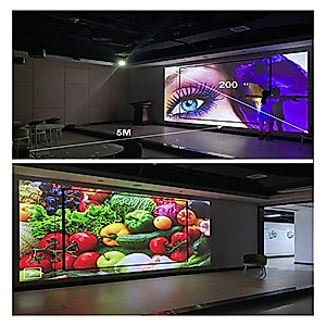 M4000 1080P Projector 4K Support Compatible with Home Theater 2000ANSI Smart TV Android 9.0 WiFi 3D Projector Video Room Beamer (Color : Add Hanger)